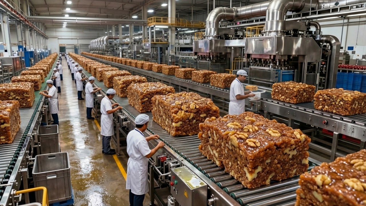 Massive Sohan Halwa Factory – Ultra Thick Caramel Halwa Production Process