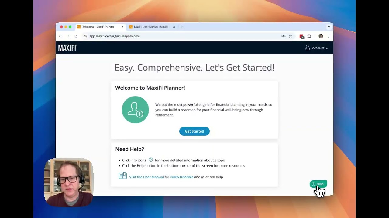 MaxiFi Getting Started: Navigation and Help