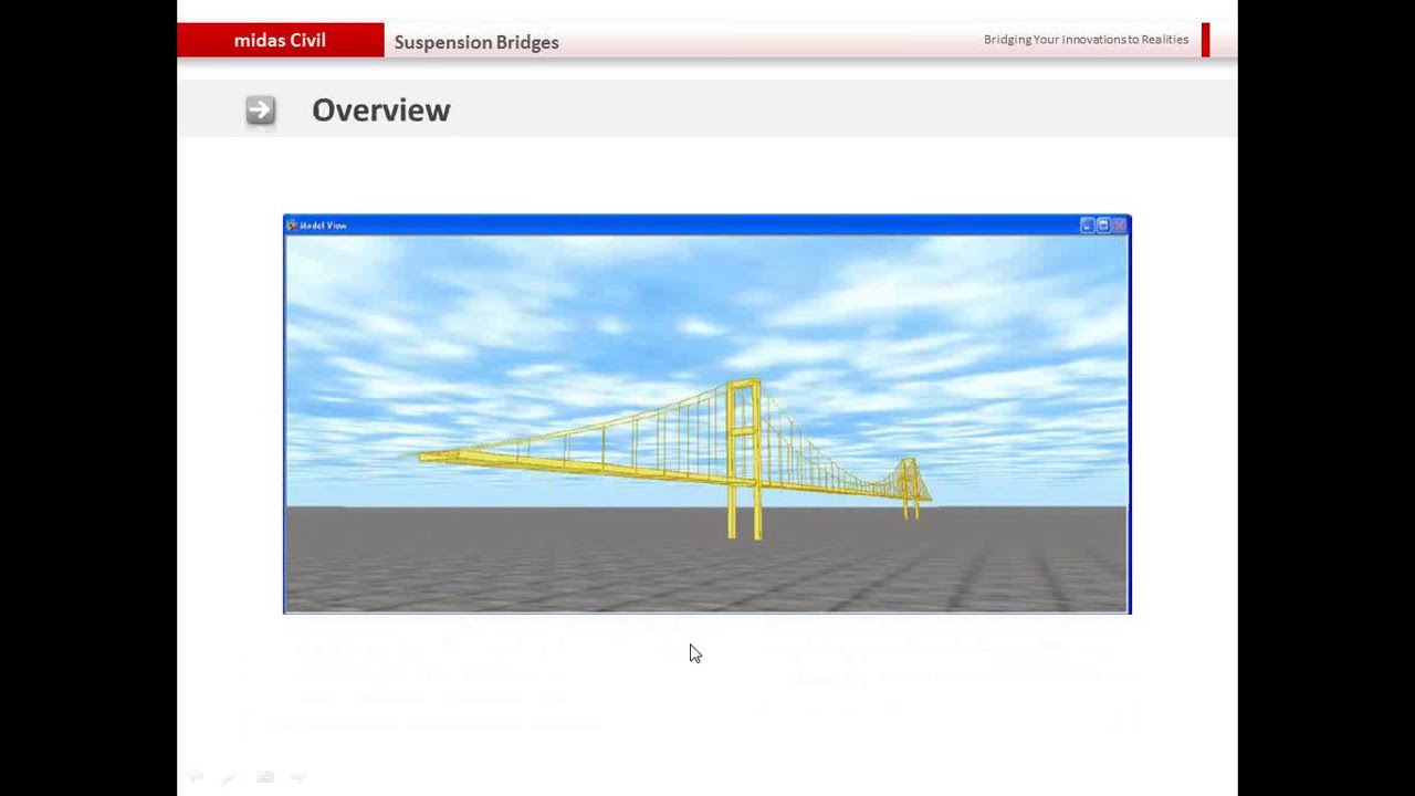 Suspension Bridge Design   midas Civil Online Training