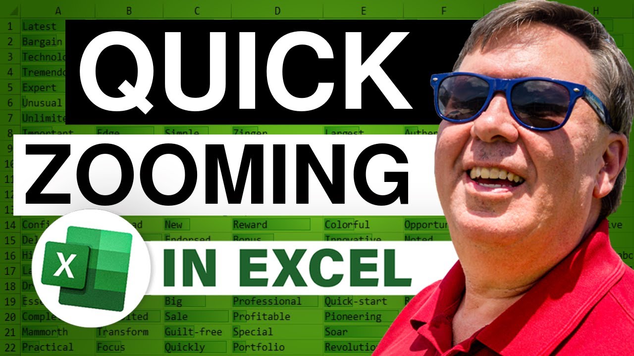MrExcel's Learn Excel #496 - Quick Zooming | MrExcel Message Board
