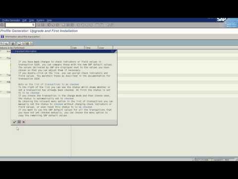 SAP Transactions concept series SU25 for SAP System Upgrade Demo