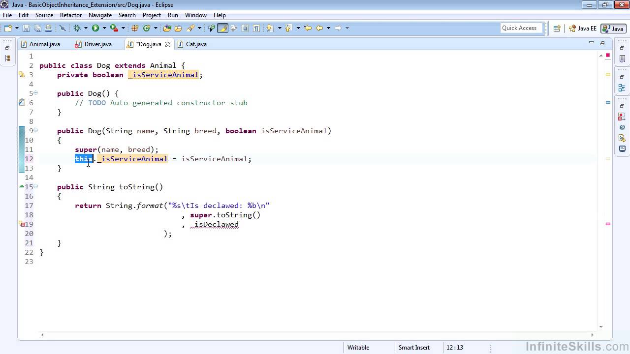 Java 8 - Beyond the Basics Tutorial | Object - Basic Extension - Part 2