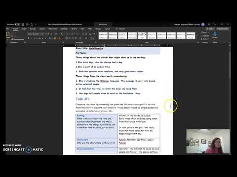 Story Analysis worksheets