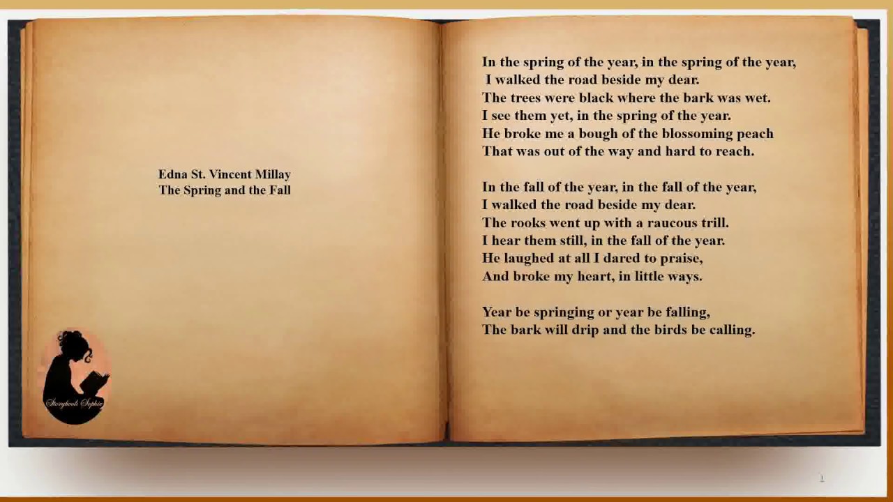 Edna St. Vincent Millay - The Spring and the Fall (audio with text)