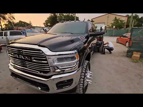 2024 Ram 3500 Dually just Mounted on 24" American Force wheels floating cap