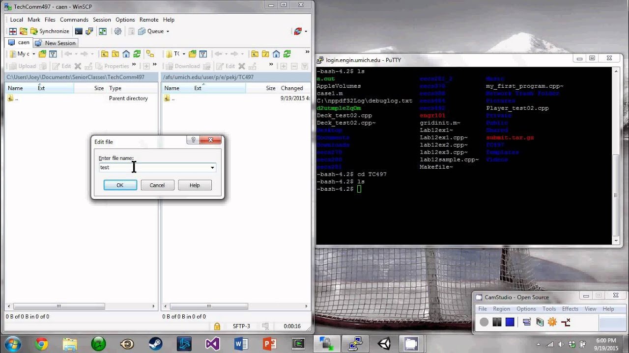 WinSCP/PuTTY demo