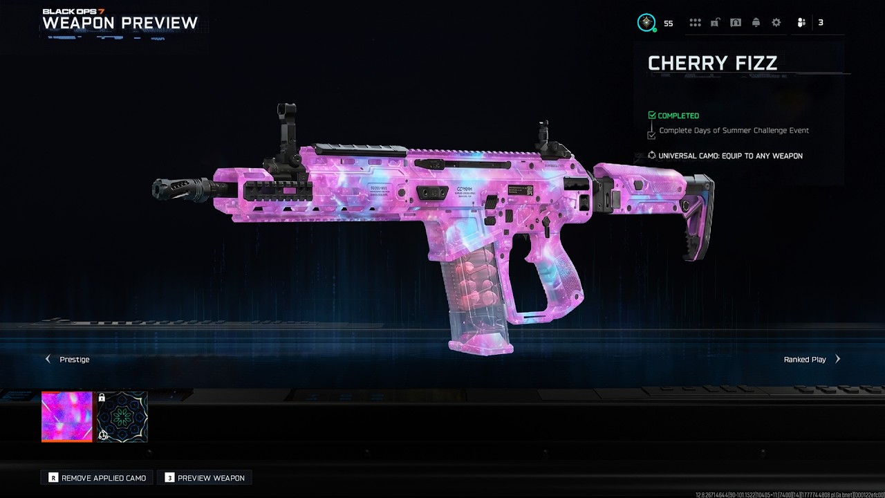 The Cherry Fizz Camo REWARD Update..