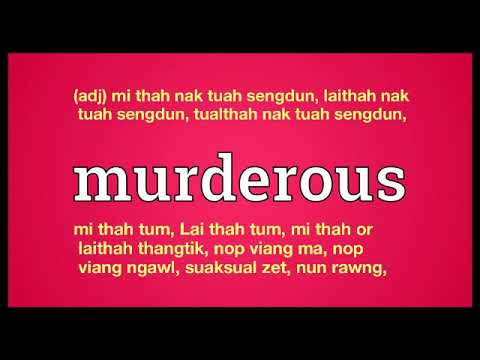 murderous meaning in English Ngawn