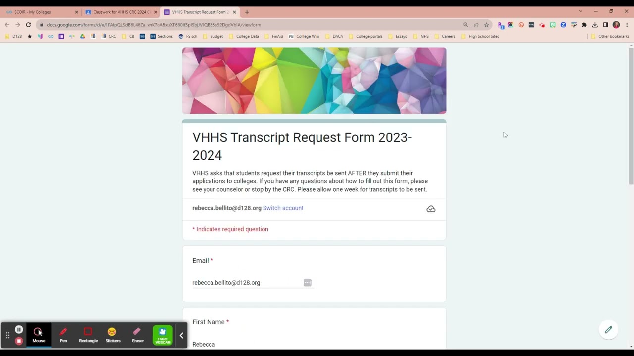 Transcript Request Procedures VHHS