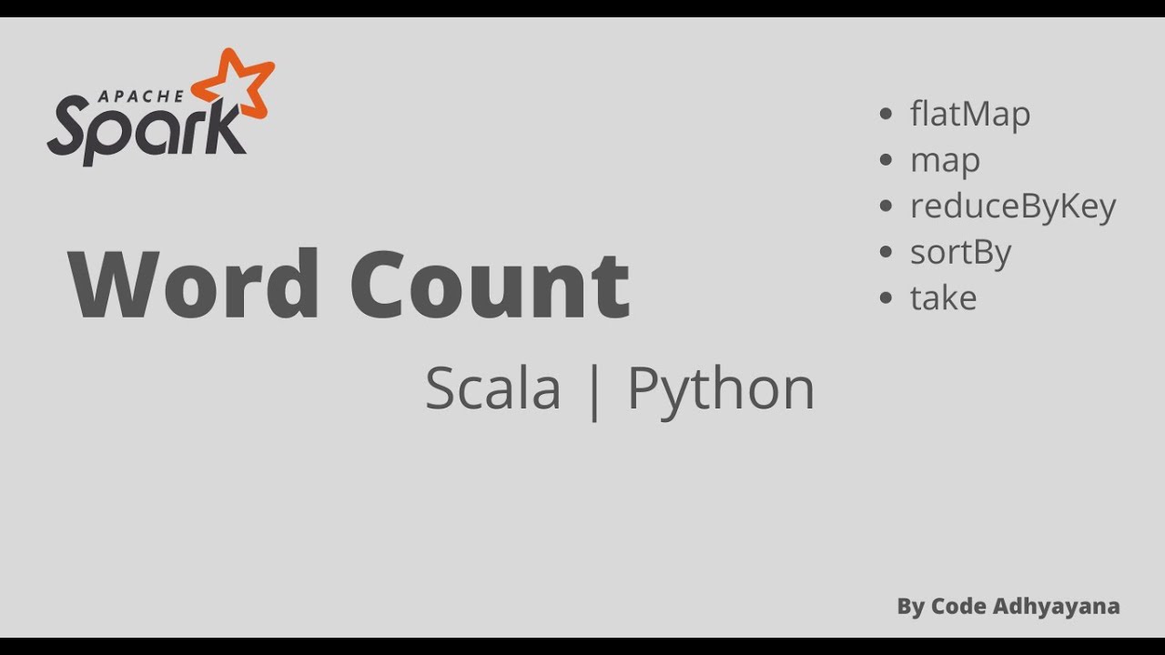Word Count Example in Spark | Scala | Python