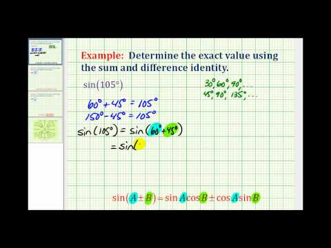 Example: Using The Sum and Difference Identity to Determine a Sine ...