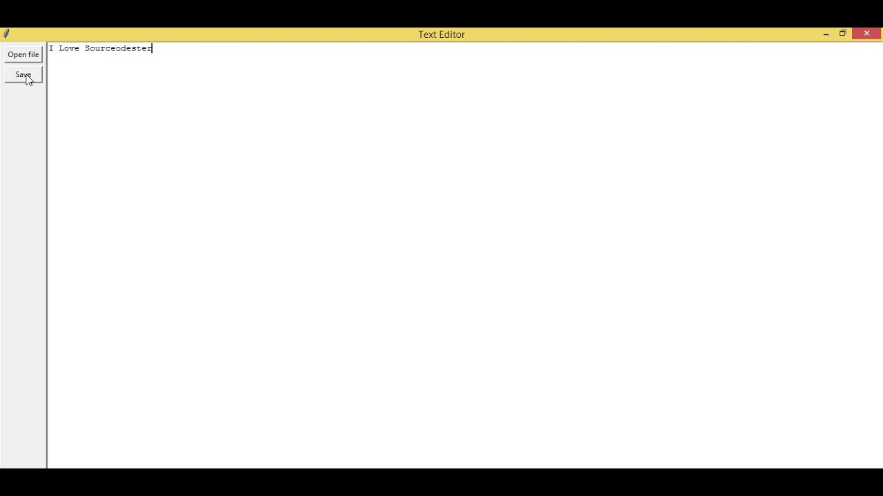Simple Text Editor App using Tkinter in Python