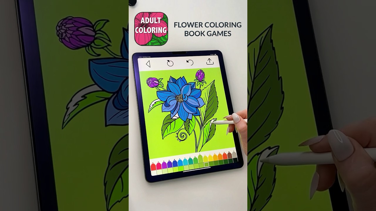 Coloring Book For Adults FLOWER COLORING PAGES #coloring #adultcoloring #relax #calm #doodles