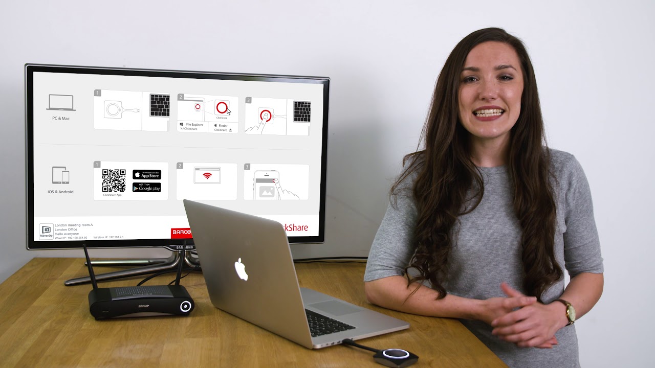 Different levels of ClickShare network integration - Barco