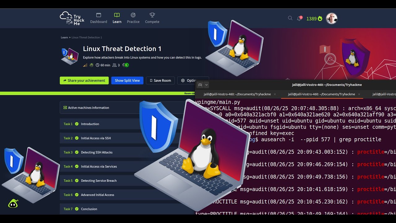 TryHackMe Linux Threat Detection 1 - Full Walkthrough 2025
