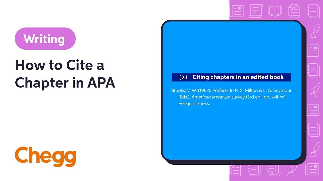 How to Cite a Chapter in APA | Chegg