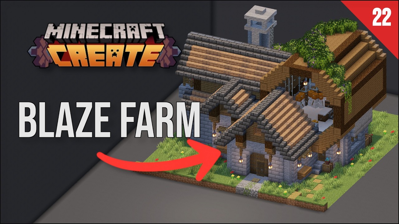 How To Build A Blaze Rod Farm With Create - Day 22