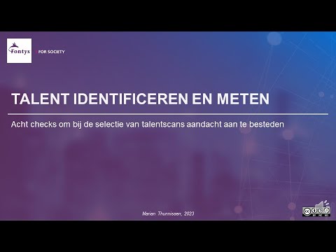 Talent identificeren en meten