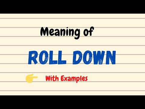 Meaning of Roll down | English Vocabulary Words | Urdu/Hindi