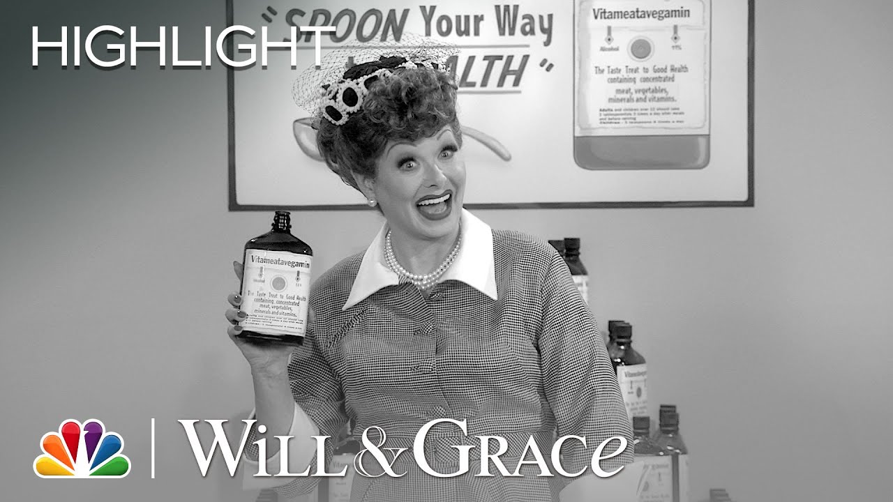 Debra Messing I Love Lucy Vitameatavegamin Commercial Will & Grace - Video