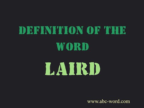 Definition of the word "Laird"