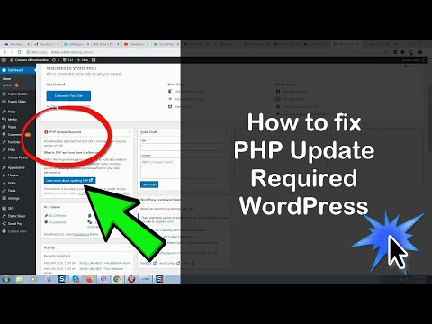 How to fix php update required wordpress