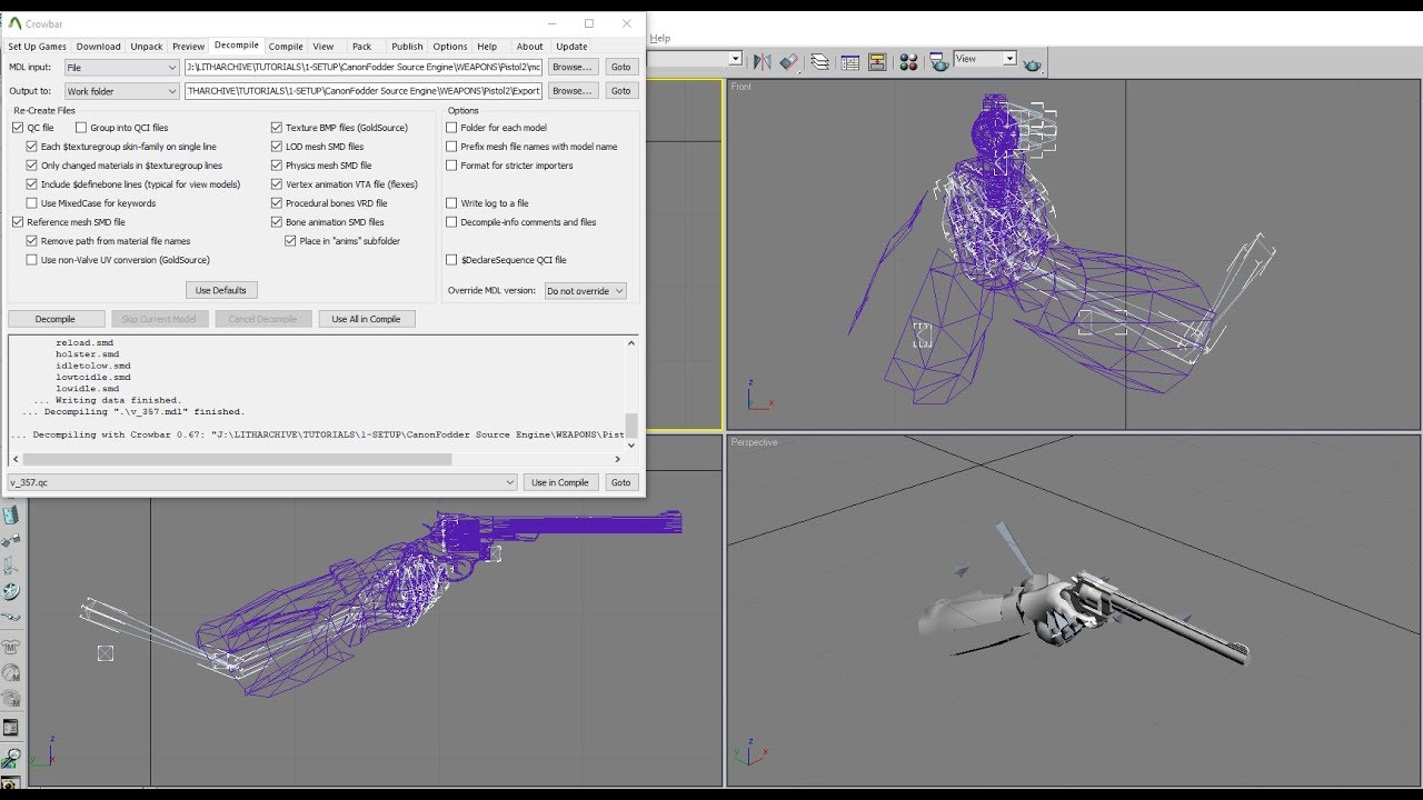 4.) Source Engine to Lithtech Jupiter Model Conversion ~ TechX Lithtech Tutorials