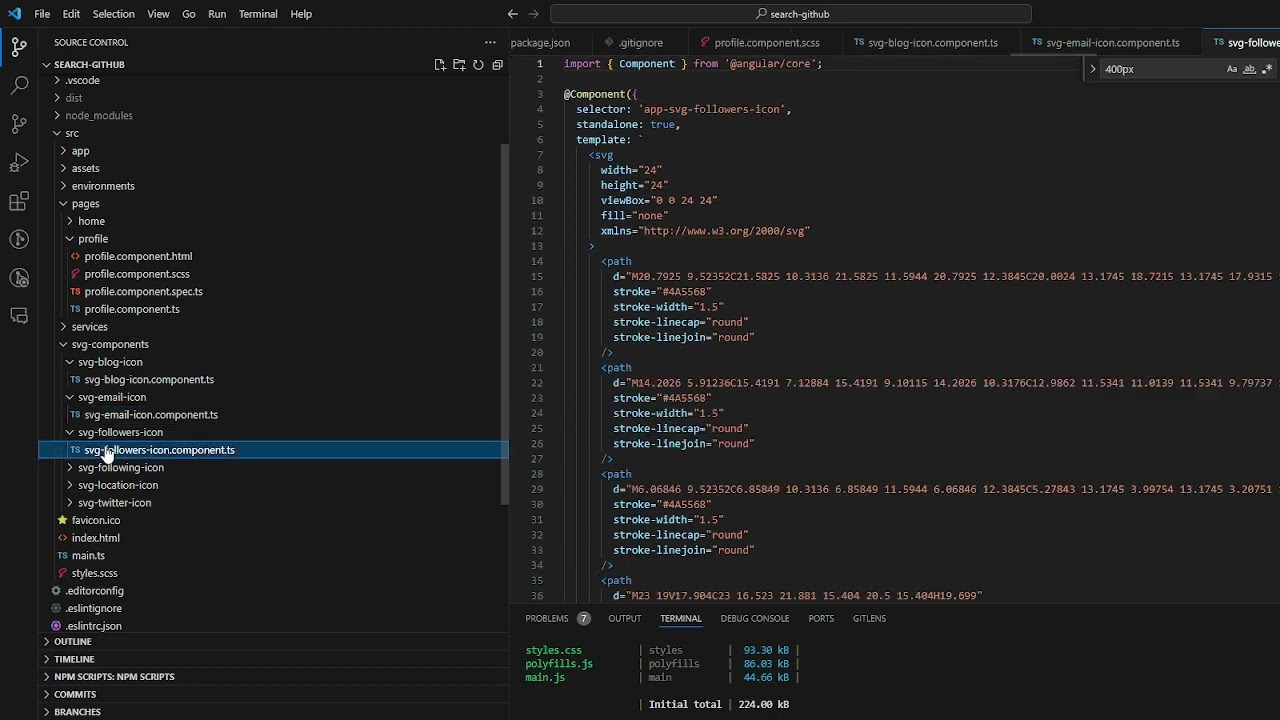 Search Developers on GitHub with Angular | Project Showcase