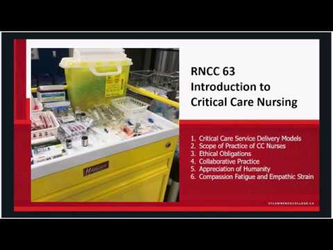 Registered Nurse Critical Care Nursing Webinar - Courses & Practicum Details