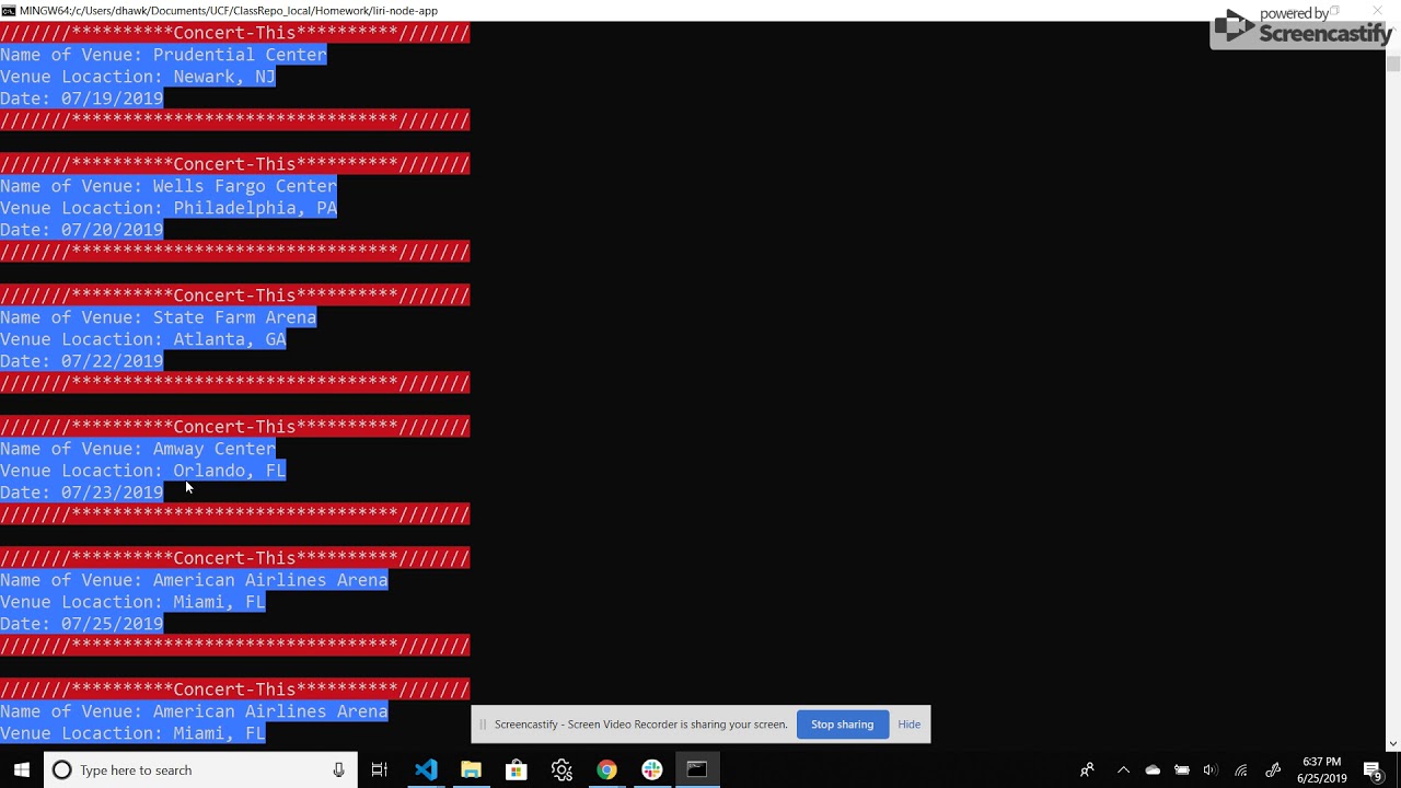Liri node.js application demonstration