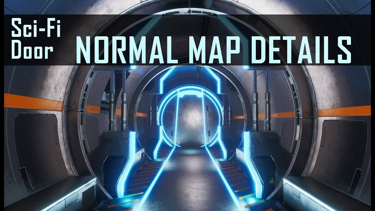 Creating Sci-Fi Door Normal Map Details using Substance Painter