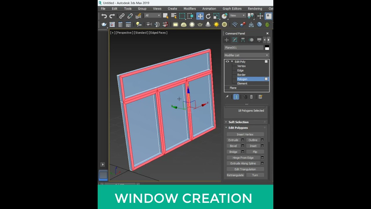 How to Create a Window in 3ds Max #CivilEngineering #pune