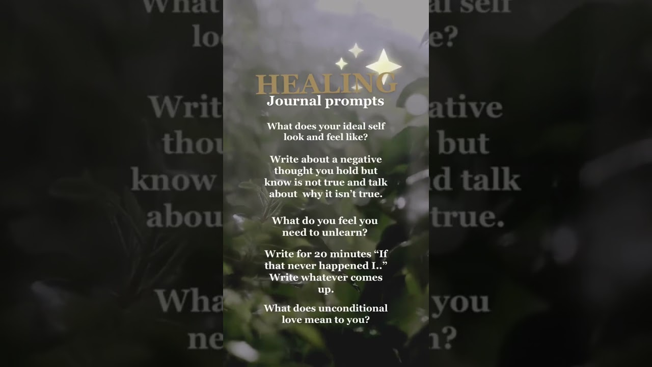 Journal prompts to help you through your healing journey ✨🫶🏾