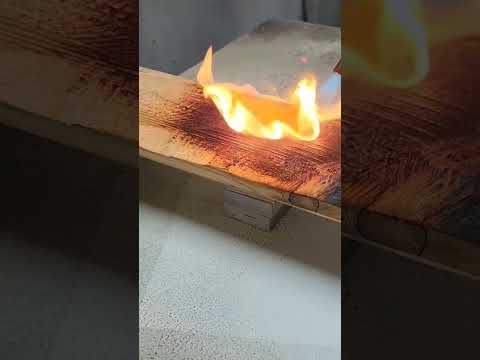 Wood plus fire equals cool texture | Carpentry life #carpentry #woodworking #burning #texture #easy
