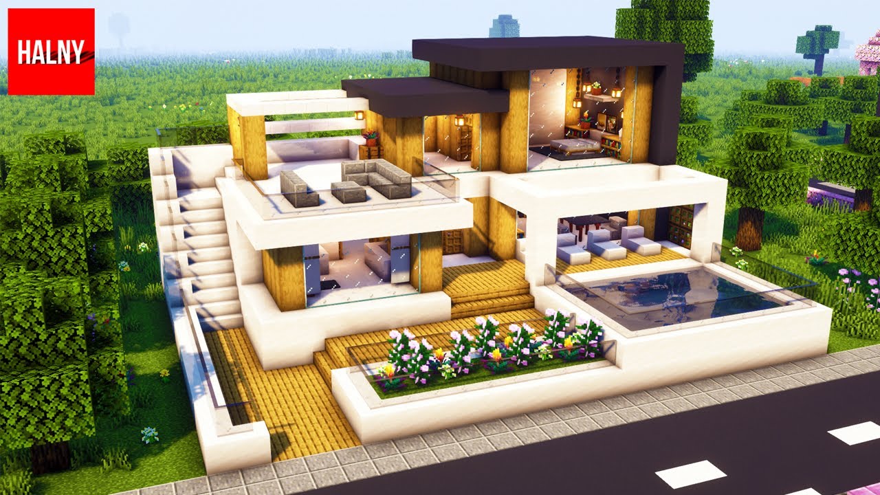 Minecraft modern house 1.20.1 tutorial - Minecraft Builders