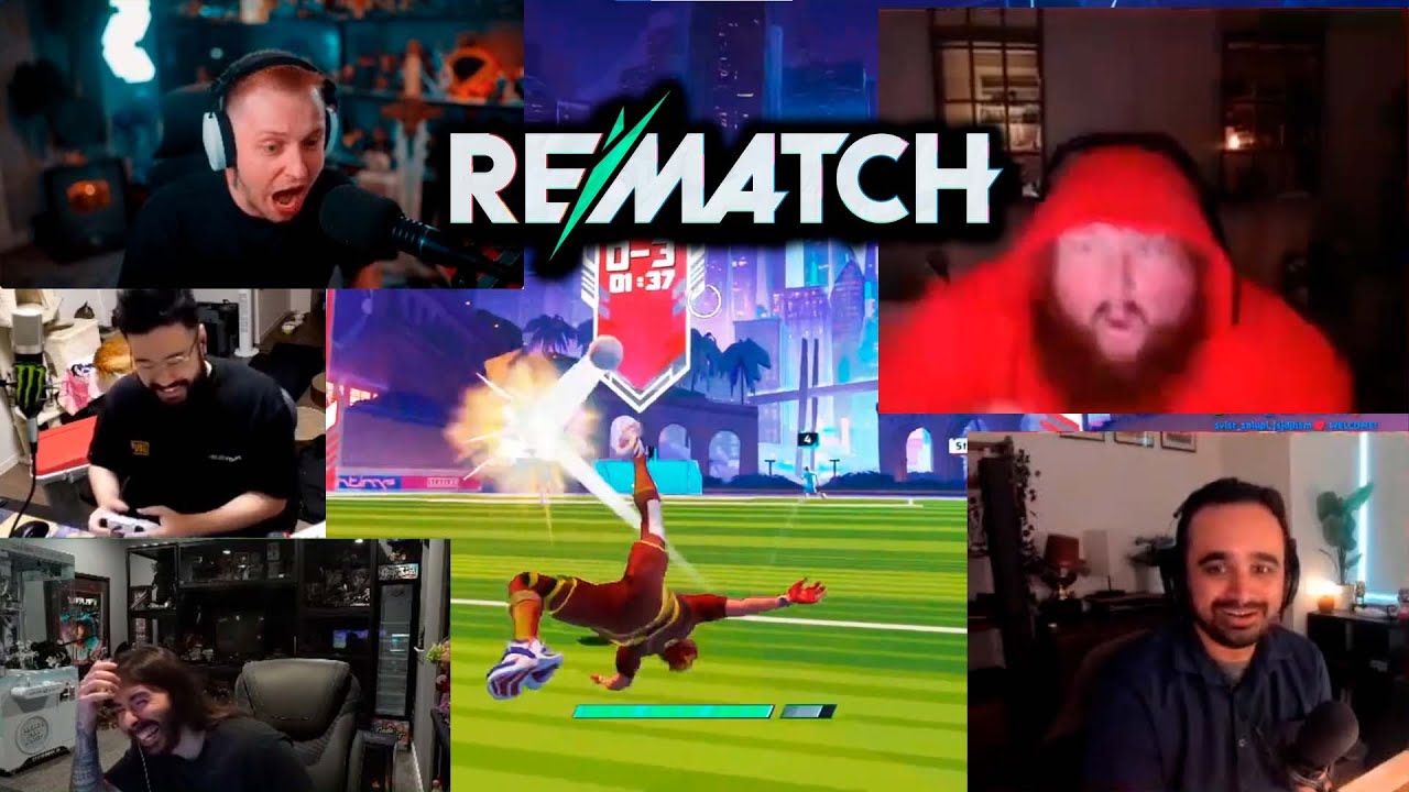 streamers react REMATCH best goals and fun moments