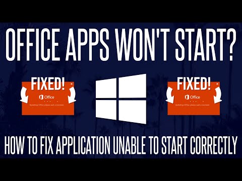 How to FIX Application Unable to Start Correctly on Microsoft Office Apps in Windows 10
