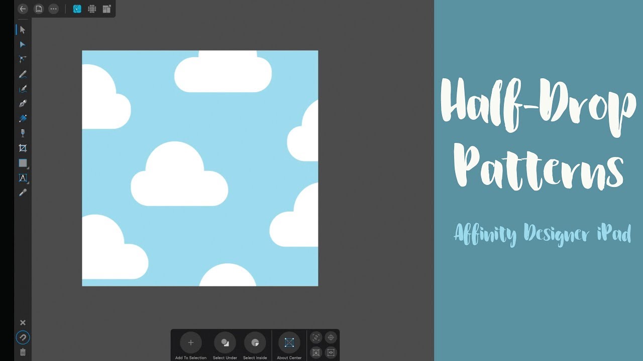 How To Create Half-Drop Repeating Patterns With Affinity Designer iPad