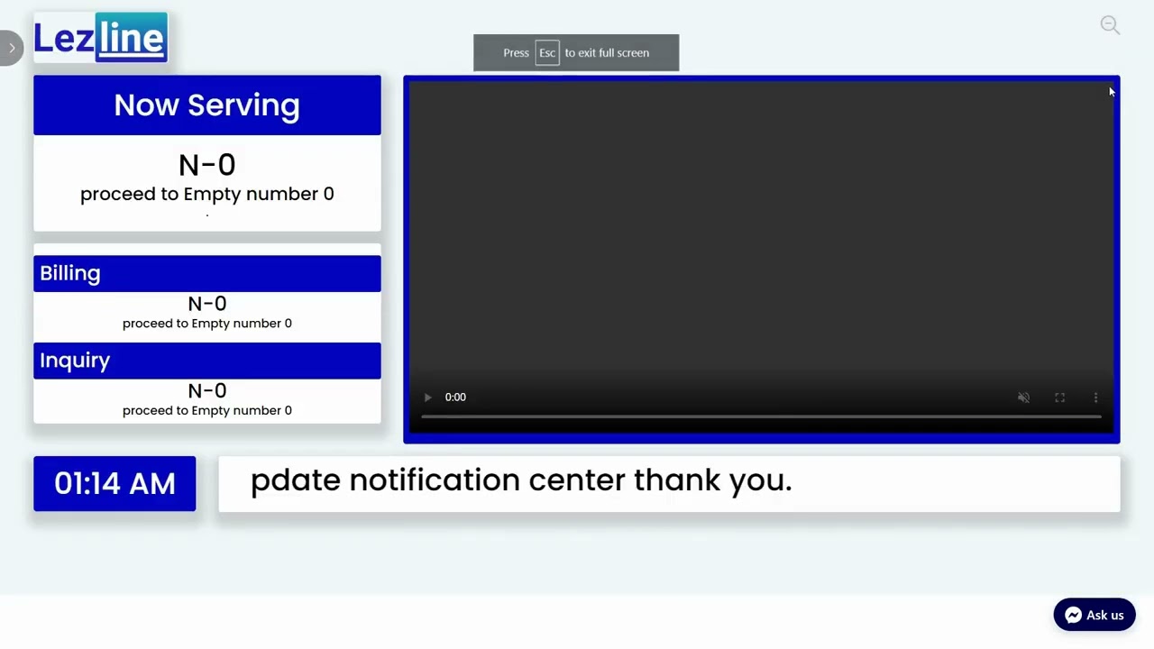 Queue Management system Quick Video Guide