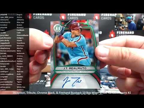 6/21/2025 Inception, Tribute, Chrome Black, & Firehand Buyback 10 Box Mixer Break Random Teams #2