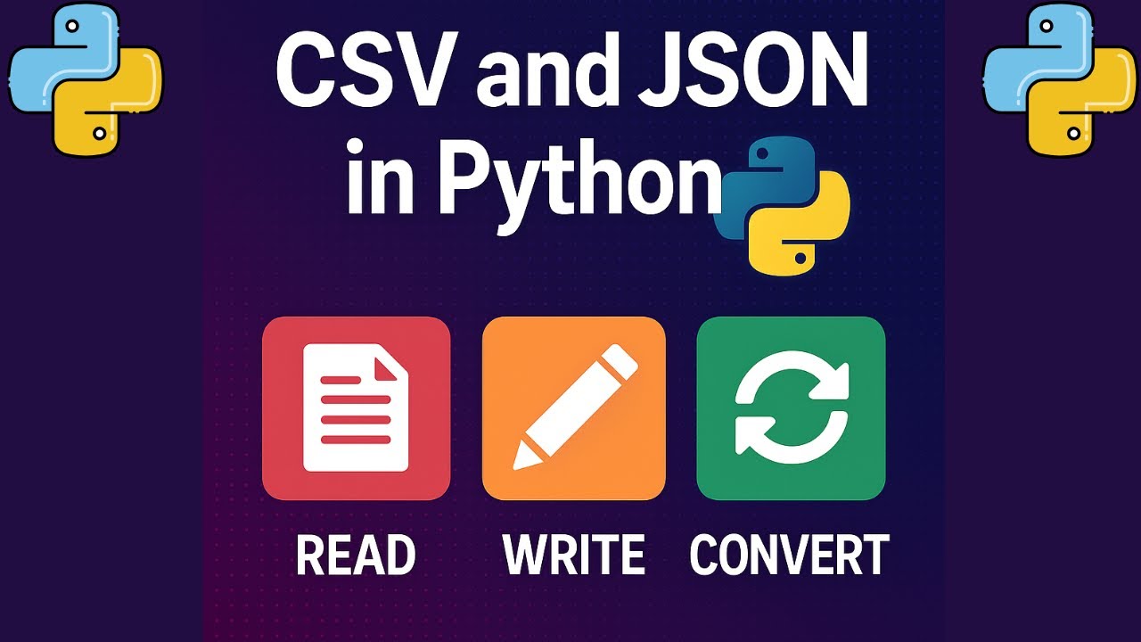 CSV and JSON in Python | Read, Write, and Convert Files Easily | Python for Beginners #python #code