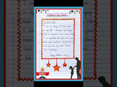 Father's day card writing | Happy Father'sDay 2025 writing | Father's Day Message/Fathers Day Card