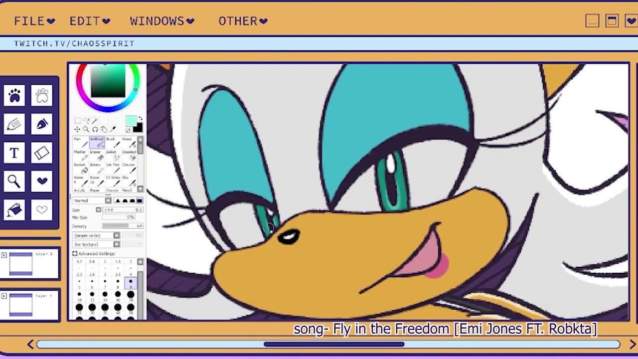 Rouge The Bat- sonic riders style speedpaint!
