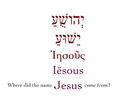 Where did the name Jesus come from?