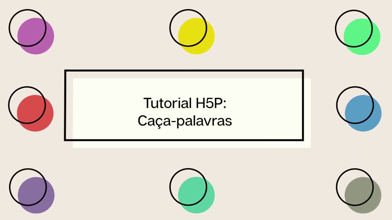 Tutorial H5P: Caça-palavras