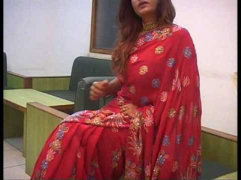 Red Pure Georgette Saree with Blouse