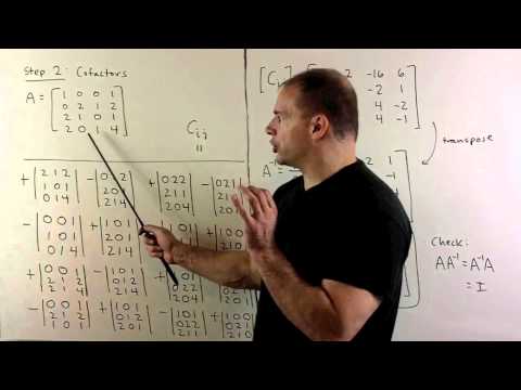 Inverse of 4x4 Matrix Using Adjugate Formula