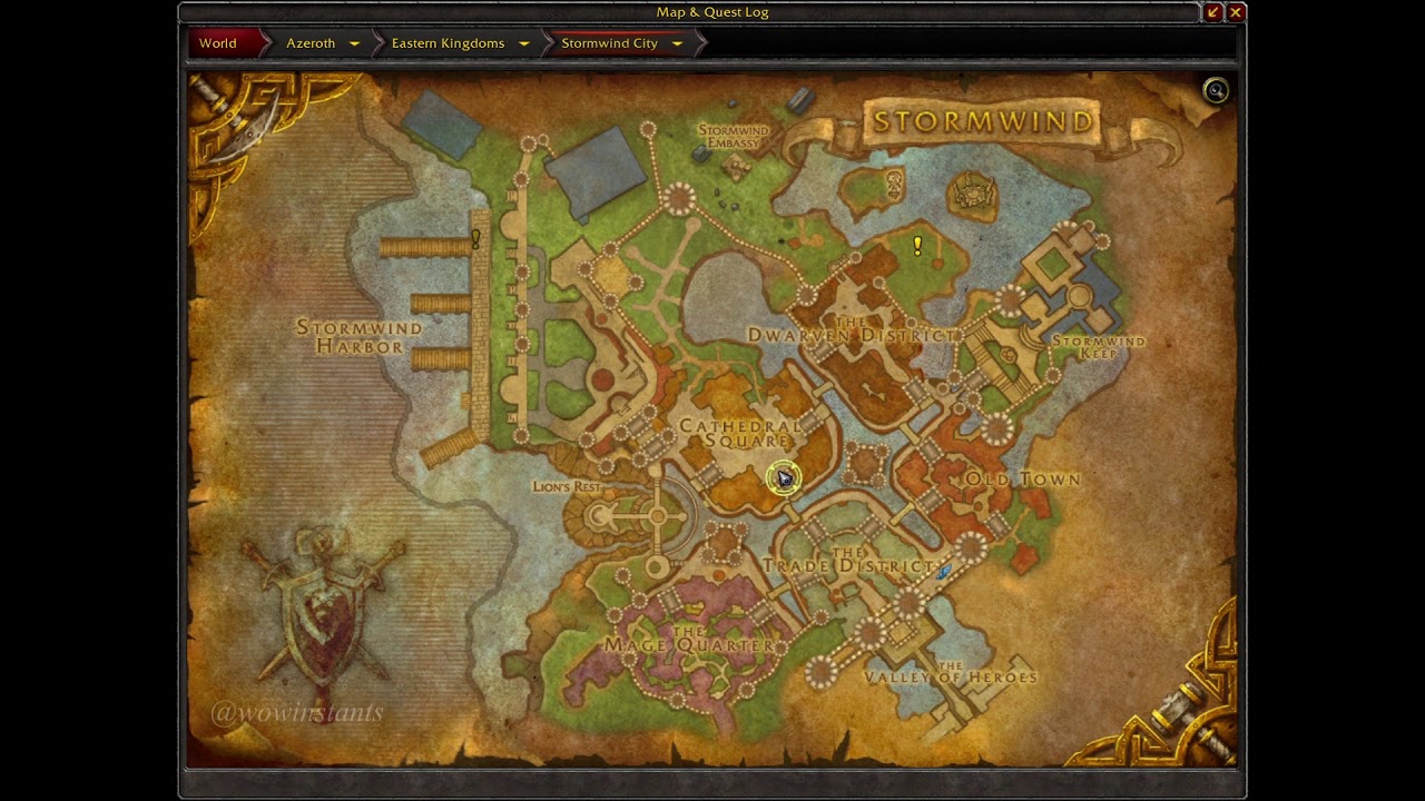Stormwind Navigation Map