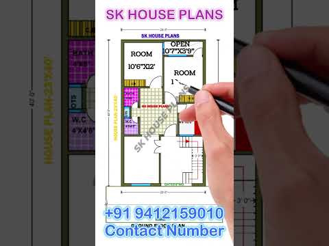 23 X 40 Popular House Plan 920 Sqft | Home Design by SK House Plans {Serial Number 1896}