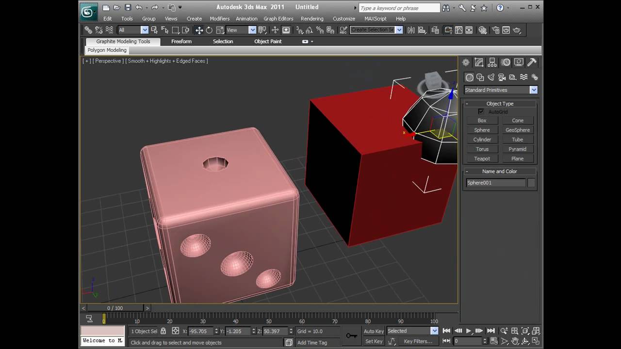 3DS Max 2011 - Combining Objects Using Boolean Commands